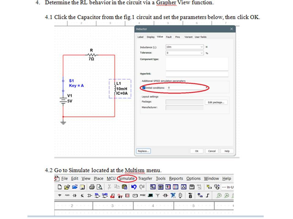 4. Determine the RL behavior in the circuit via a | Chegg.com