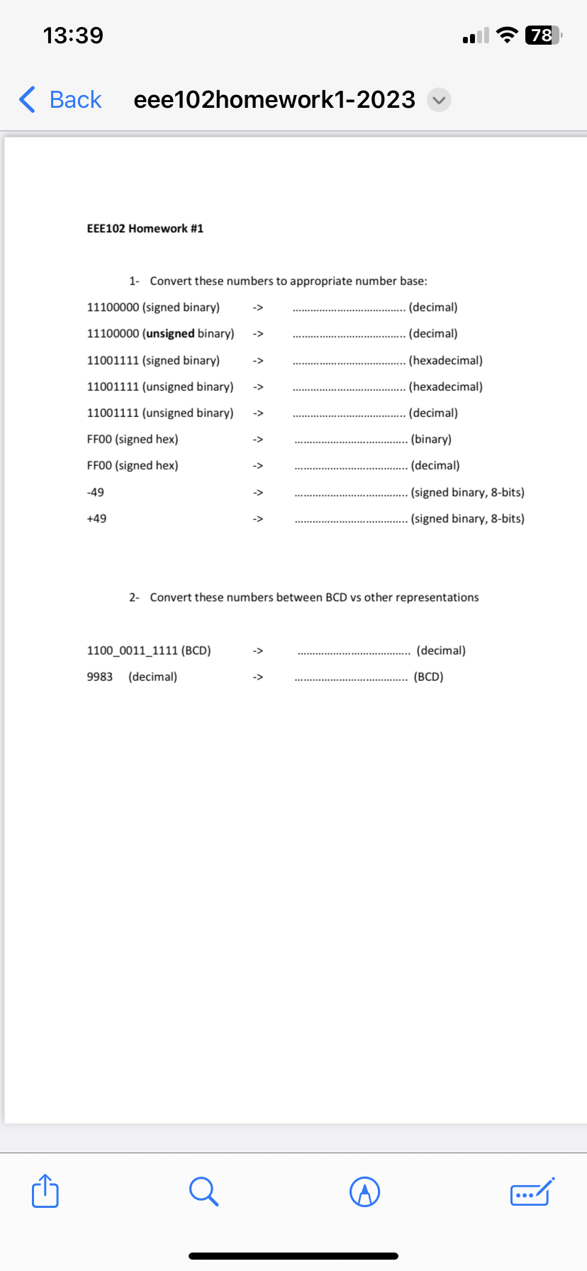 Solved \( \begin{array}{l}\text { 1100_0011_1111 (BCD) } | Chegg.com