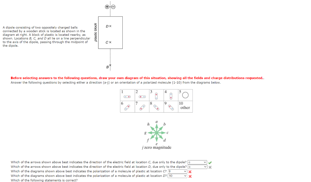 Solved A dipole consisting of two oppositely charged balls | Chegg.com