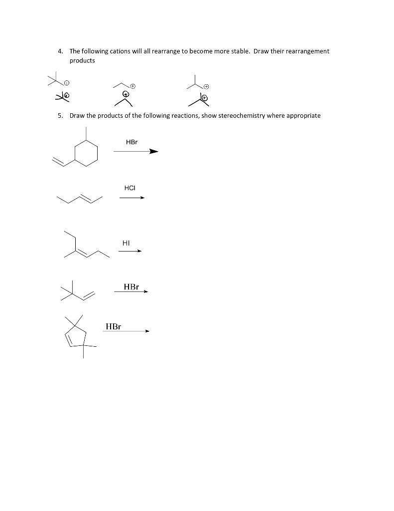 Solved 1. Rank the following alkenes from most to least | Chegg.com