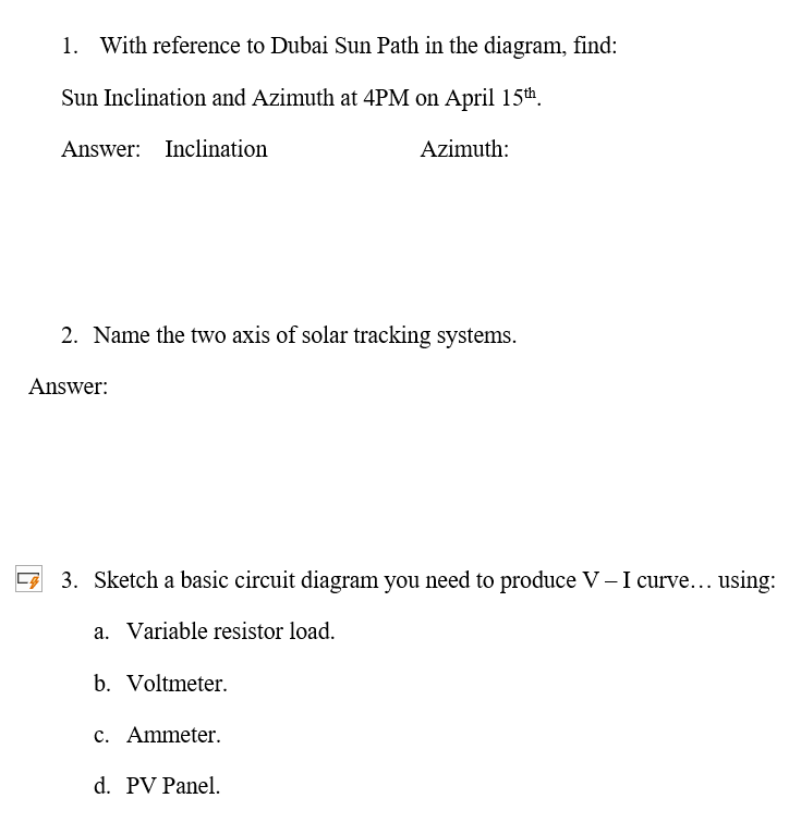 Solved 1. With reference to Dubai Sun Path in the diagram, | Chegg.com