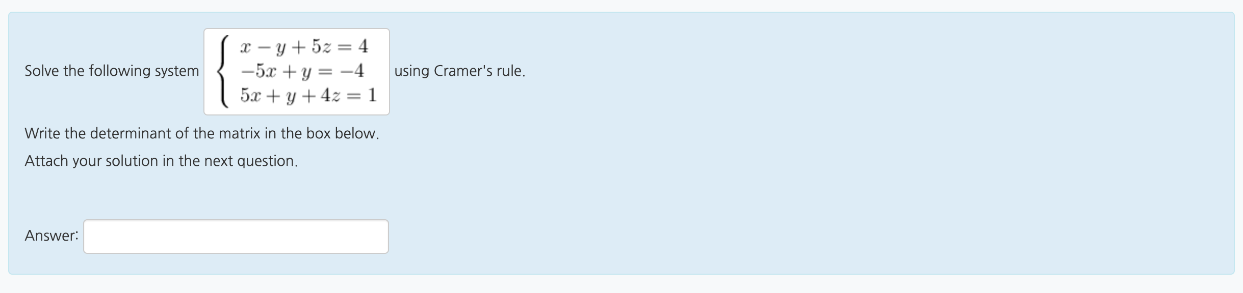 Solved Solve the following system | Chegg.com