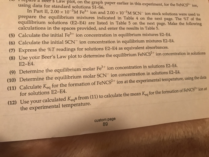 Table 5 Analyzing the data flask number E2 E3 E4 | Chegg.com