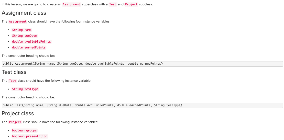 Solved In this lesson, we are going to create an Assignment | Chegg.com