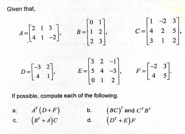Solved Given That Chegg