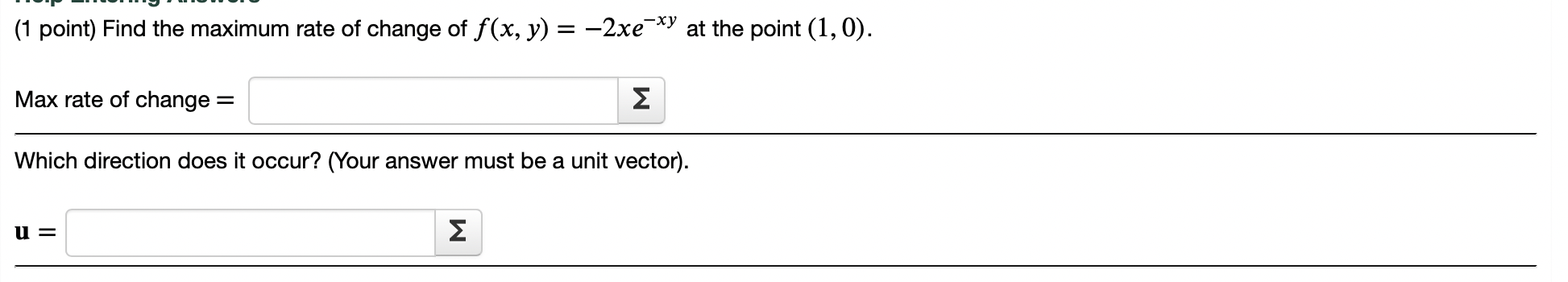Solved (1 point) Find the maximum rate of change of | Chegg.com