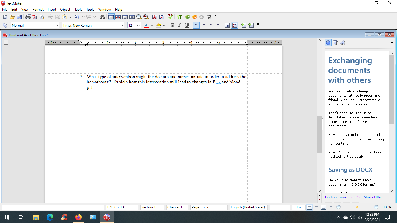 Solved - х 1 TextMaker File Edit View Format Insert Object | Chegg.com