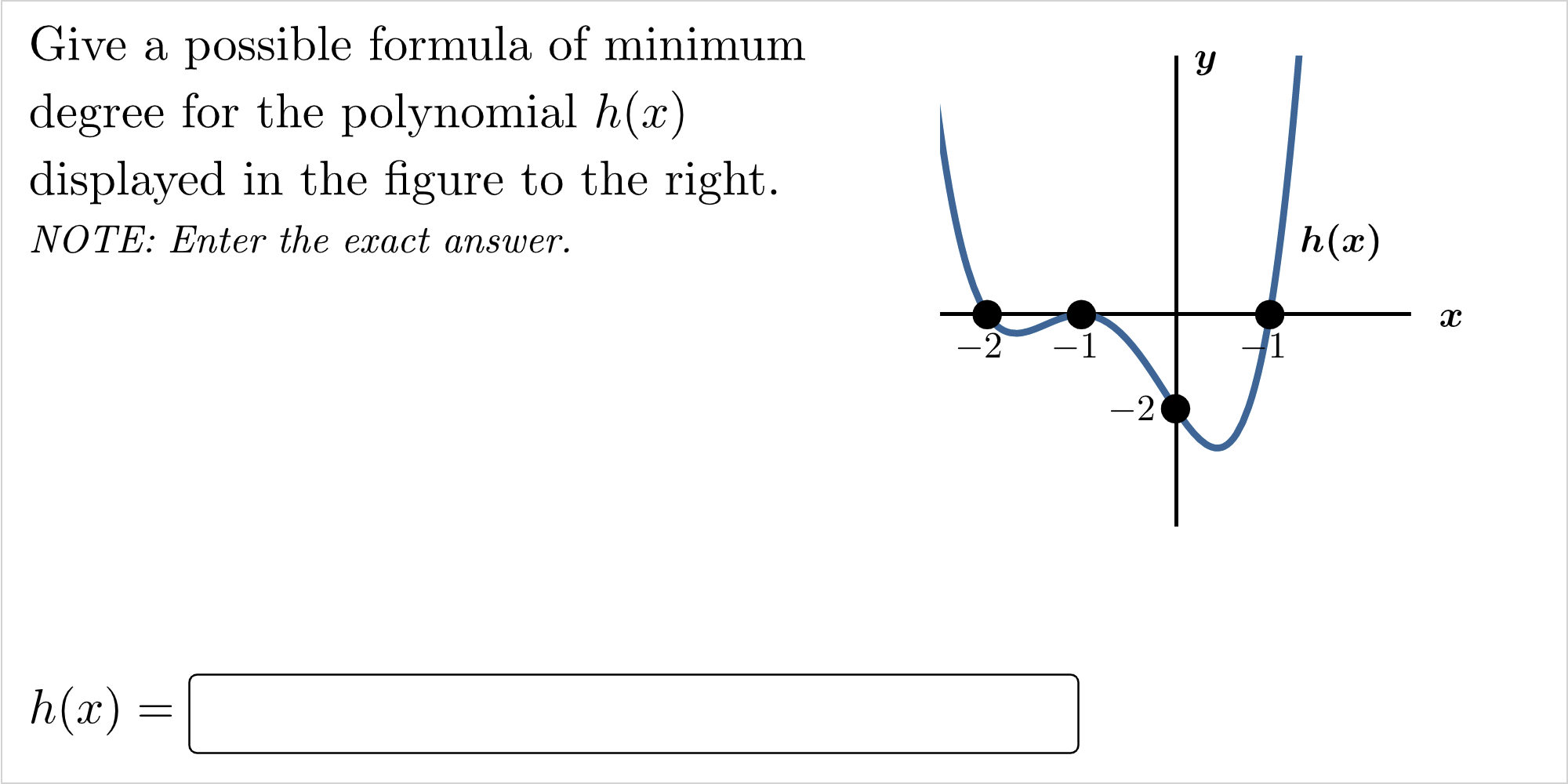 Solved Give a possible formula of minimum degree for the | Chegg.com