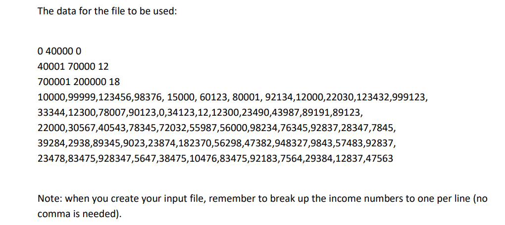 Solved You are to write a program that uses an input file, | Chegg.com