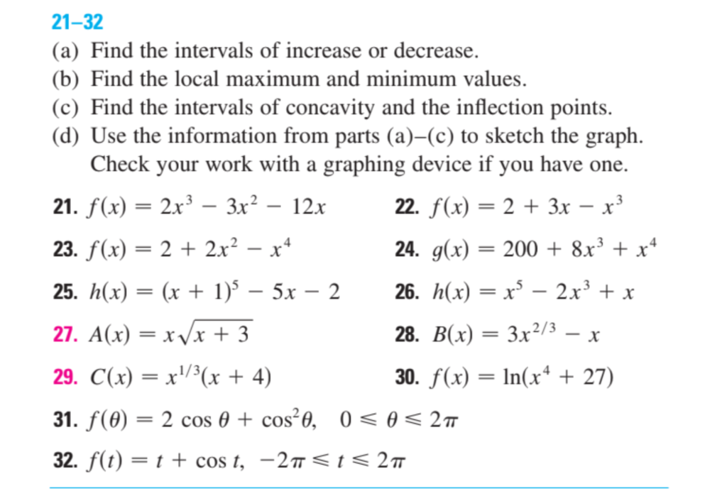 Solved 21−32 (a) Find the intervals of increase or decrease. | Chegg.com