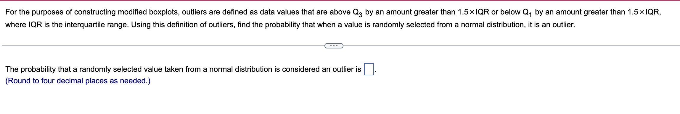 Solved For the purposes of constructing modified boxplots, | Chegg.com
