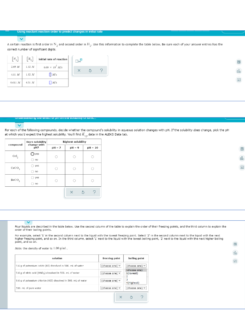 Solved Using reactant reaction order to predict changes in | Chegg.com