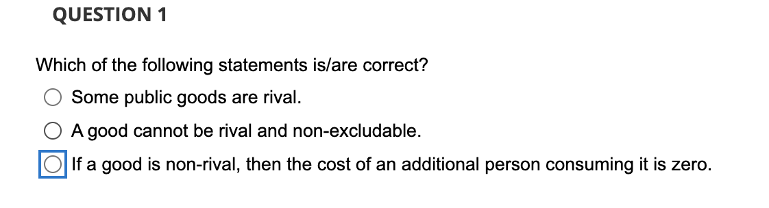 Solved QUESTION 1 Which of the following statements is/are | Chegg.com