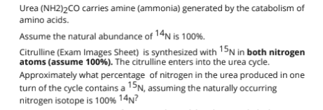 Urea (NH2)2CO carries amine (ammonia) generated by | Chegg.com
