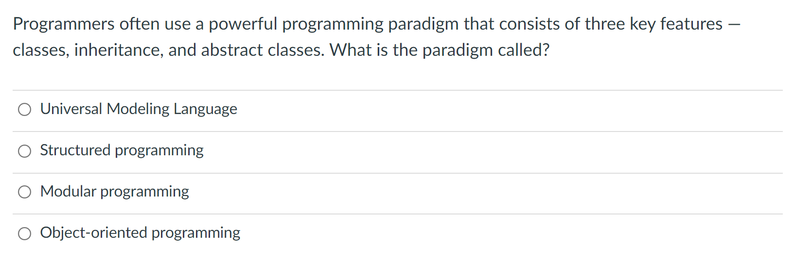 Solved Programmers often use a powerful programming paradigm | Chegg.com