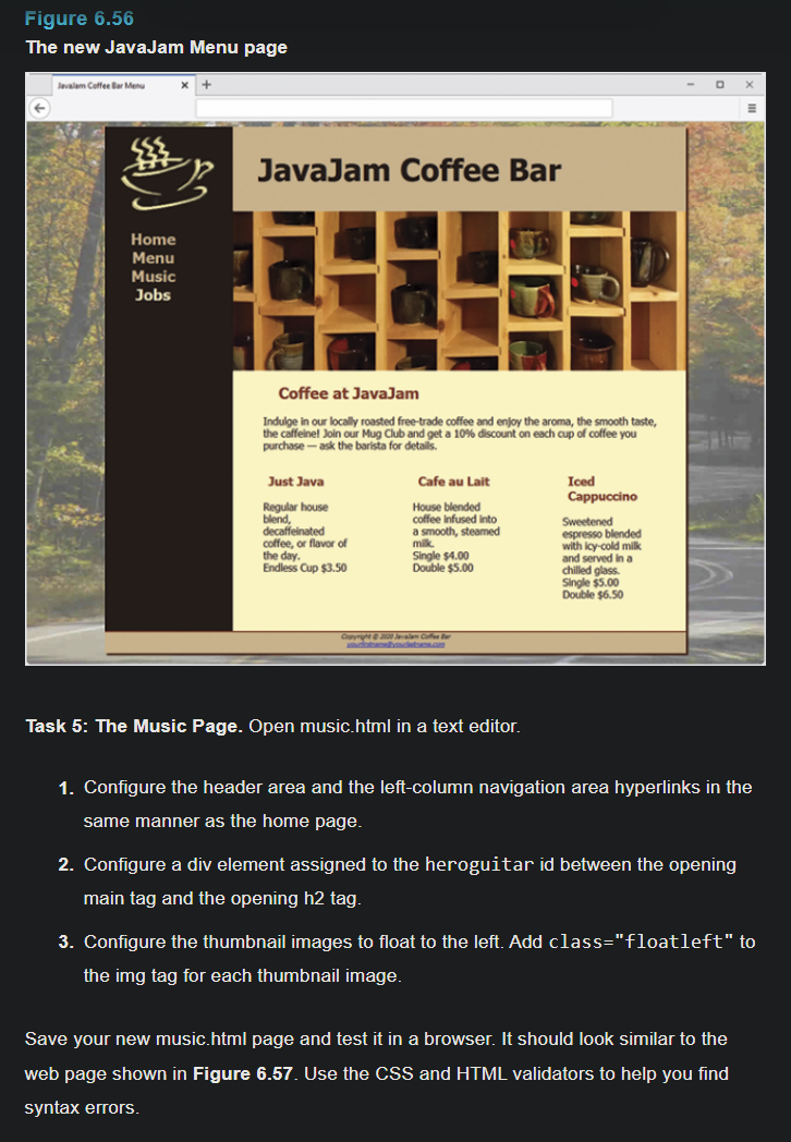 JavaJam Coffee Bar See Chapter 2 for an introduction | Chegg.com