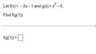 Solved Let f(x)=3x2−2 and let g(x)=4x+1. Find the given | Chegg.com