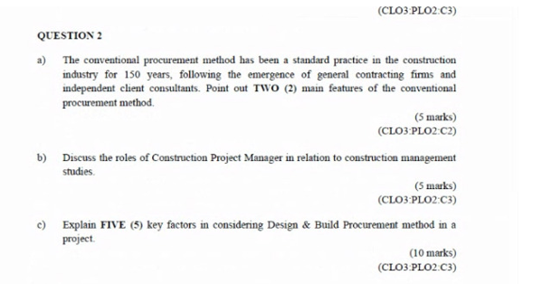 Solved (CLO3:PLO2 C3) QUESTION 2 a) The conventional | Chegg.com