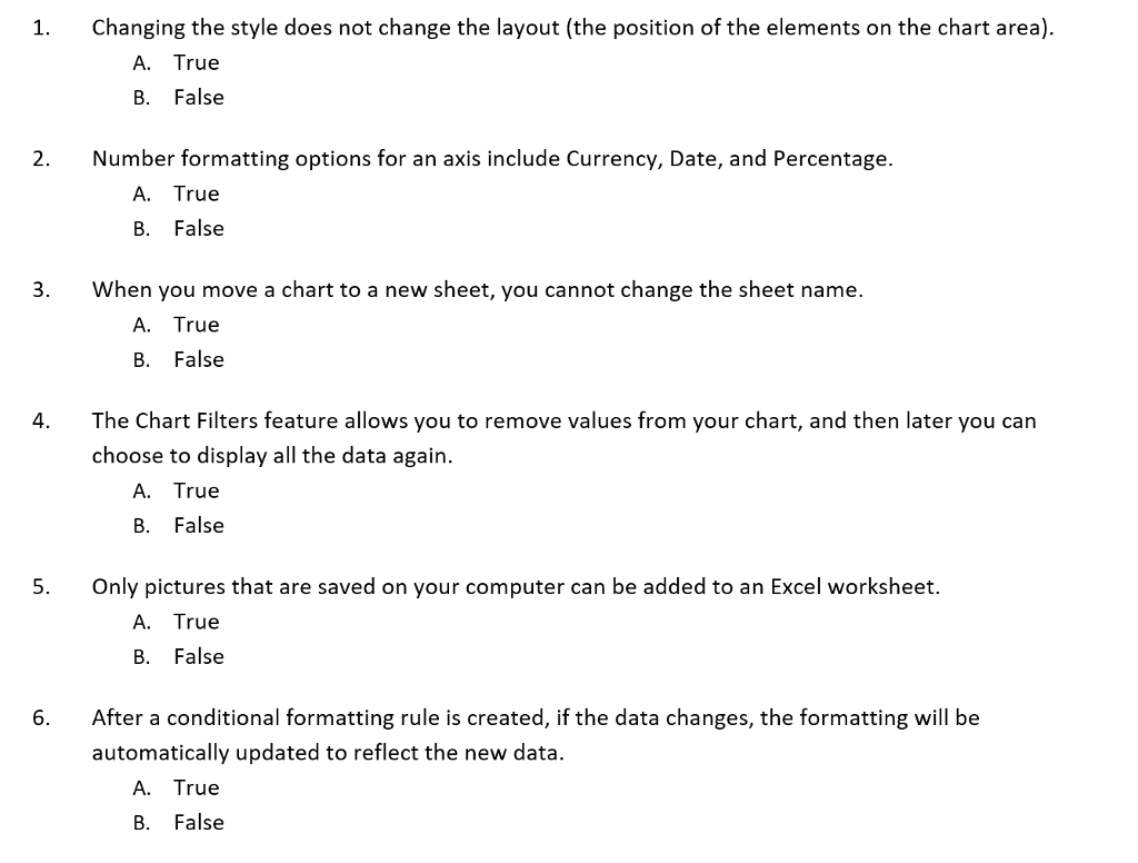 Solved 1. Changing the style does not change the layout (the | Chegg.com