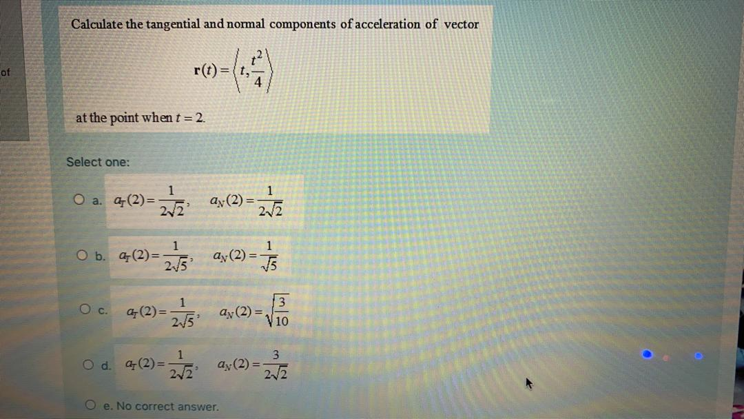 Solved Calculate the tangential and normal components of | Chegg.com
