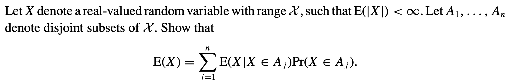 Solved Let X denote a real-valued random variable with range | Chegg.com