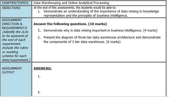 Solved CHAPTER/TOPICS OBJECTIVES ASSIGNMENT DIRECTION & | Chegg.com