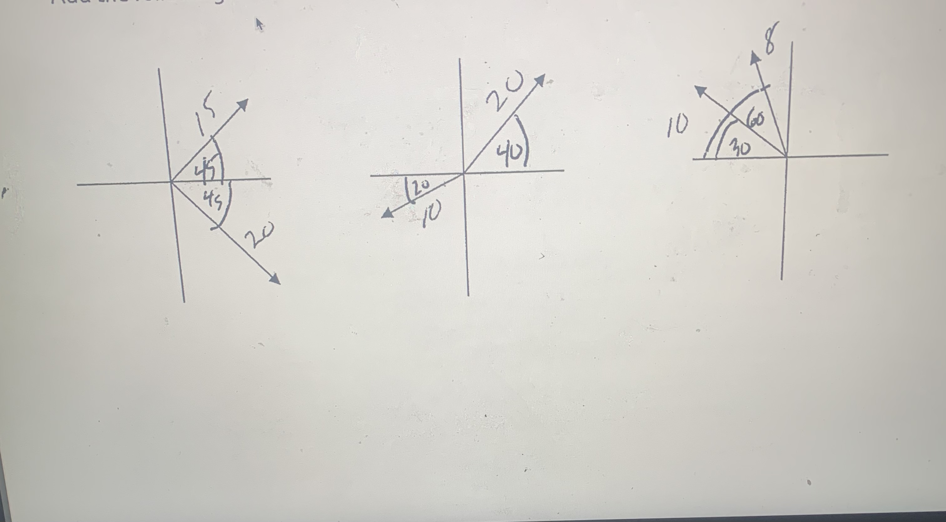 Solved Please break each of the following vectors into their | Chegg.com