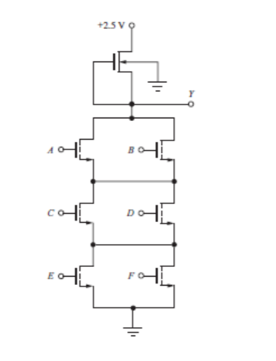 Solved Problem 1: 1. Given the following NMOS Logic | Chegg.com