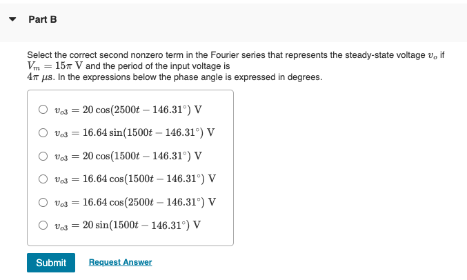 Solved Part A The periodic square-wave voltage seen in | Chegg.com