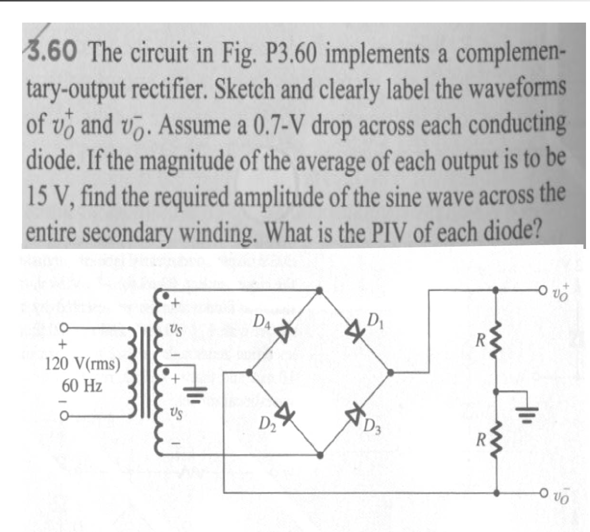 Solved 3.60 The circuit in Fig. P3.60 implements a | Chegg.com