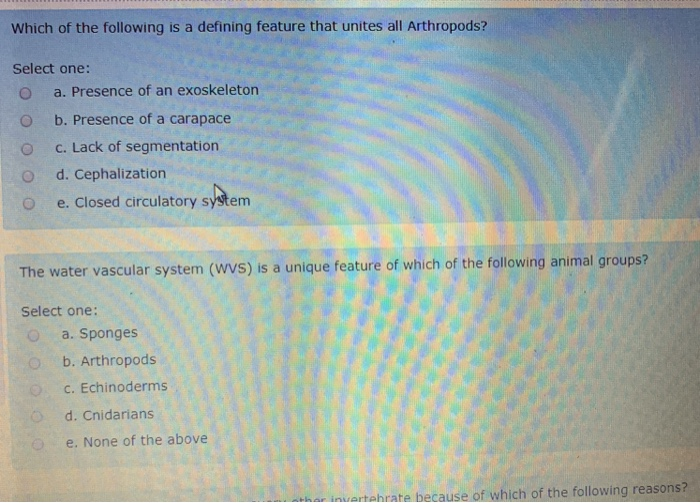 Solved Which of the following is a defining feature that | Chegg.com