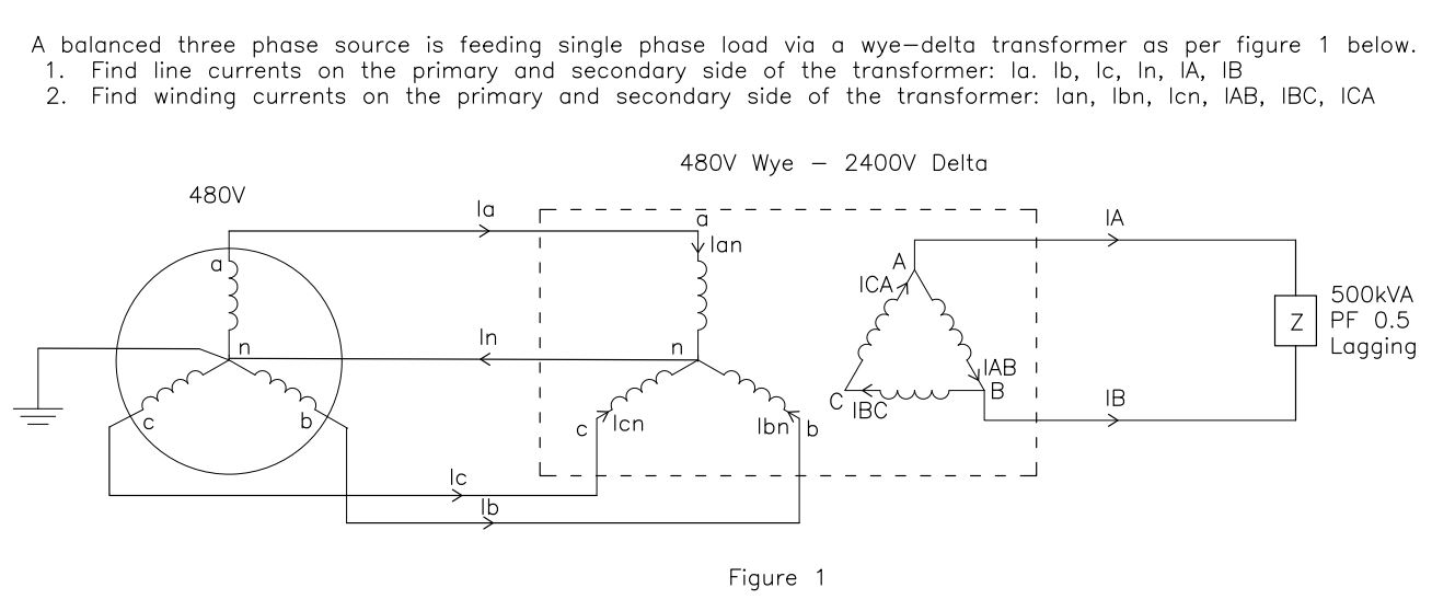 A balanced three phase source is feeding single phase | Chegg.com