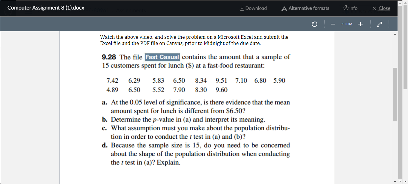 Solved Watch The Above Video And Solve The Problem On A Chegg