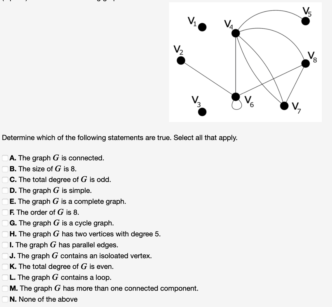Solved Determine which of the following statements are true. | Chegg.com