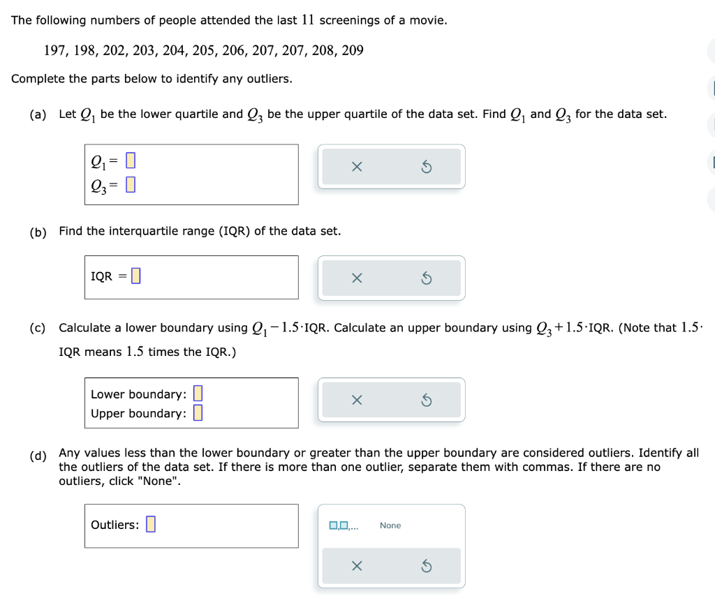 Solved The following numbers of people attended the last 11 | Chegg.com