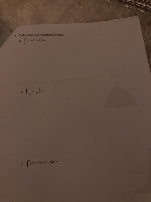 Solved 6 Evaluate the following definite integrals J-21 b. | Chegg.com