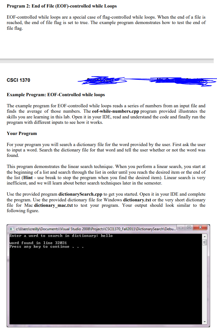 Solved Program 2: End of File (EOF)-controlled while Loops | Chegg.com