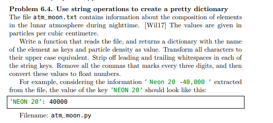 Solved Problem 6.4. Use string operations to create a pretty | Chegg.com