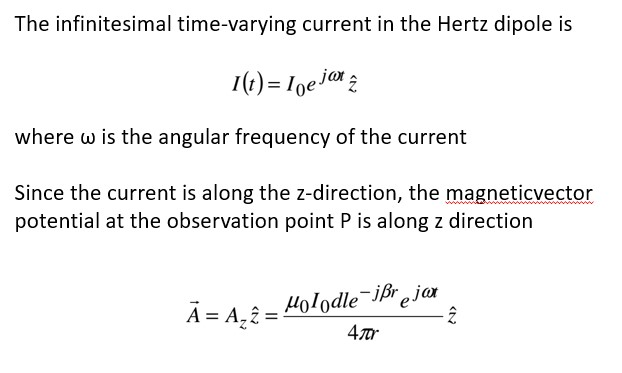 Solved the derivation of magnetic vector potential of hertz | Chegg.com