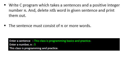 Solved Write C Program Which Takes A Sentences And A