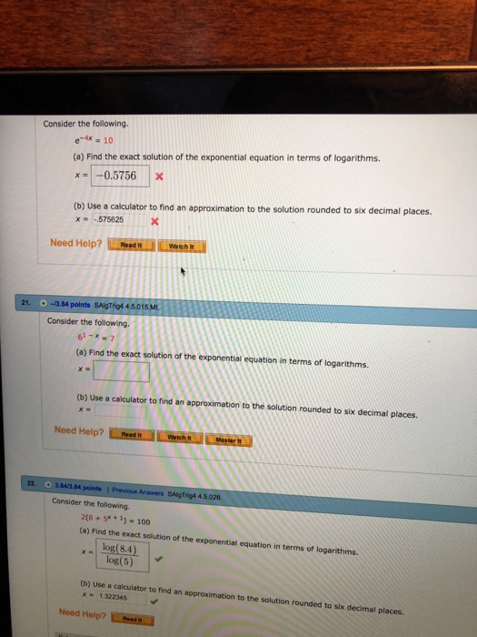 Solved Consider the following ex 10 (a) Find the exact | Chegg.com