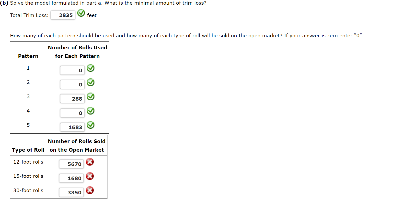 Solved 3,350 30-foot rolls. Any of the three types of roll 5 | Chegg.com
