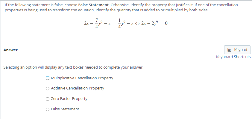 Solved If the following statement is false, choose False | Chegg.com