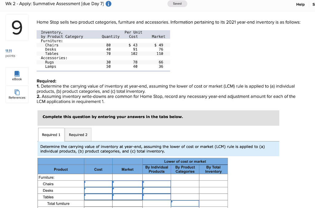 Solved Wk 2 - Apply: Summative Assessment [due Day 7] Home | Chegg.com