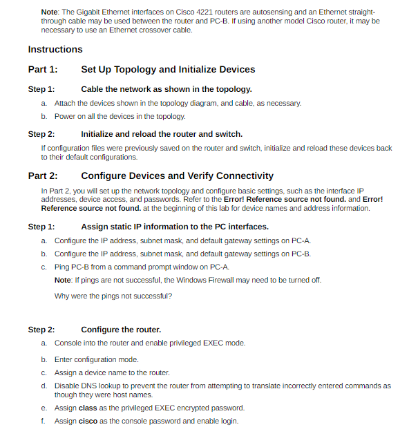 Solved Addressing TableObjectives Part 1: Set Up the | Chegg.com