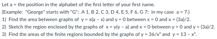 Solved Let a= the position in the alphabet of the first | Chegg.com