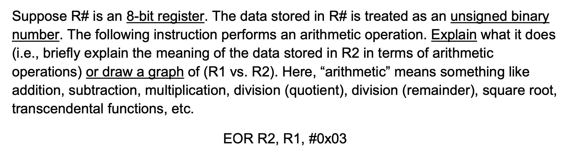 Solved Suppose R# is an 8-bit register. The data stored in | Chegg.com