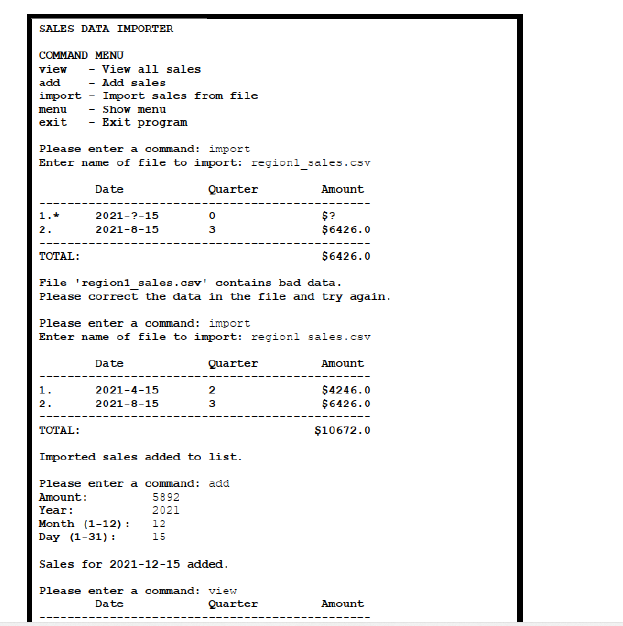 Solved Part 1-The basic application [80] Create a program | Chegg.com