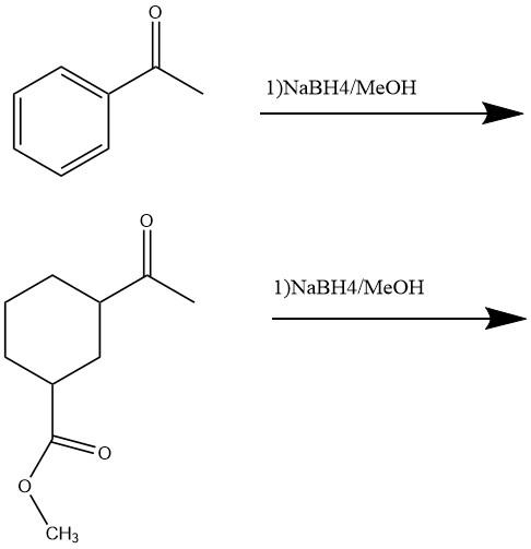 Solved 1)NaBH4/MeOH 1)NaBH4/MeOH CH3 | Chegg.com