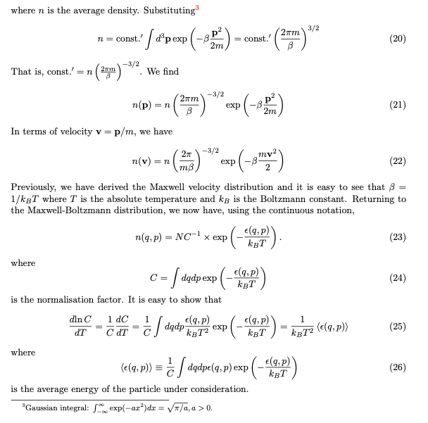 Derive the Maxwell-Boltzmann Distribution with | Chegg.com